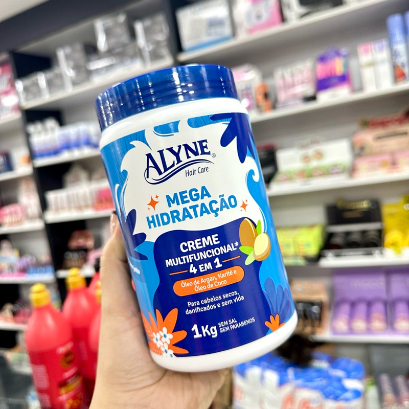 Creme de Pentear, Hidratar e Pré Shampoo Multifuncional 4 em 1 Mega ...