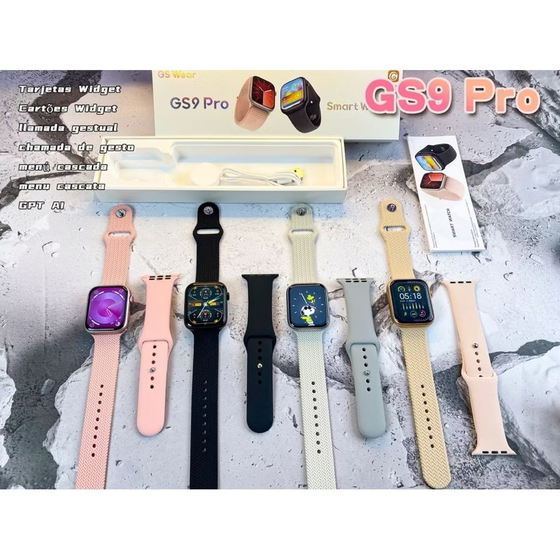 Rélogio Inteligente Smartwach GS 9 Pro + 2 Pulseiras Frete Gratis ...