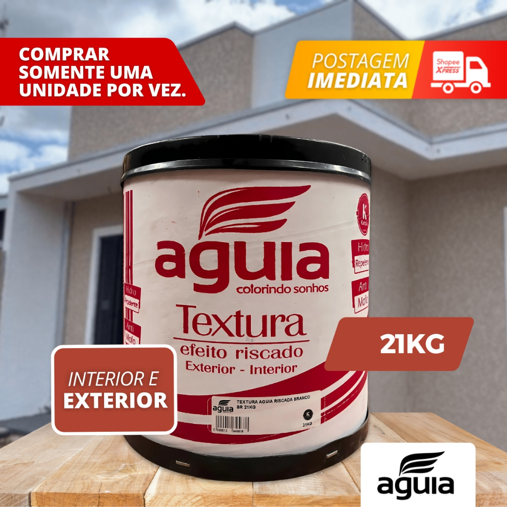 GRAFIATO BRANCO TEXTURA ÁGUIA RISCADA 21 Kg | Shopee Brasil