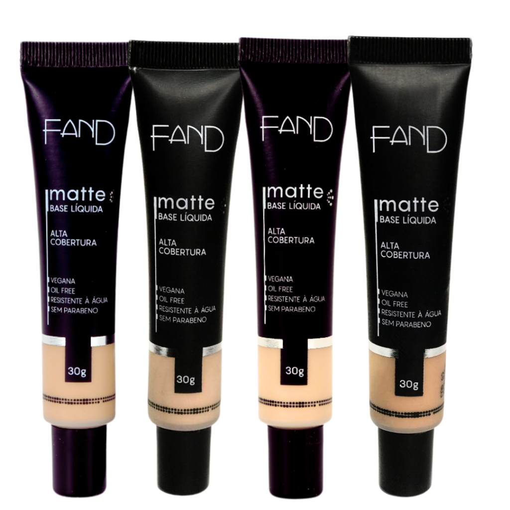 Base Líquida Matte Alta Cobertura Resistente á água Fand Makeup ...