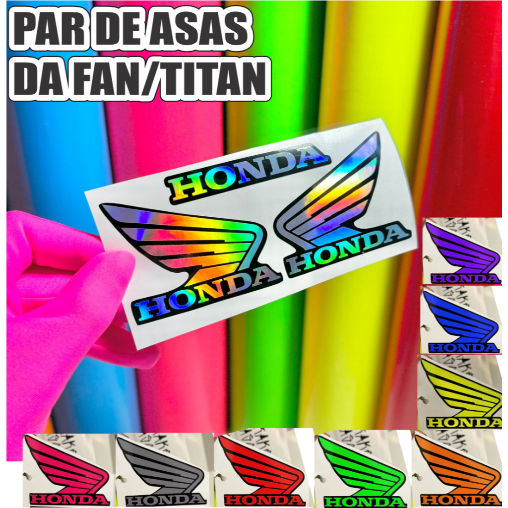 Adesivo | par de asas CG Honda Titan/Fan 160 | várias cores disponíveis ...