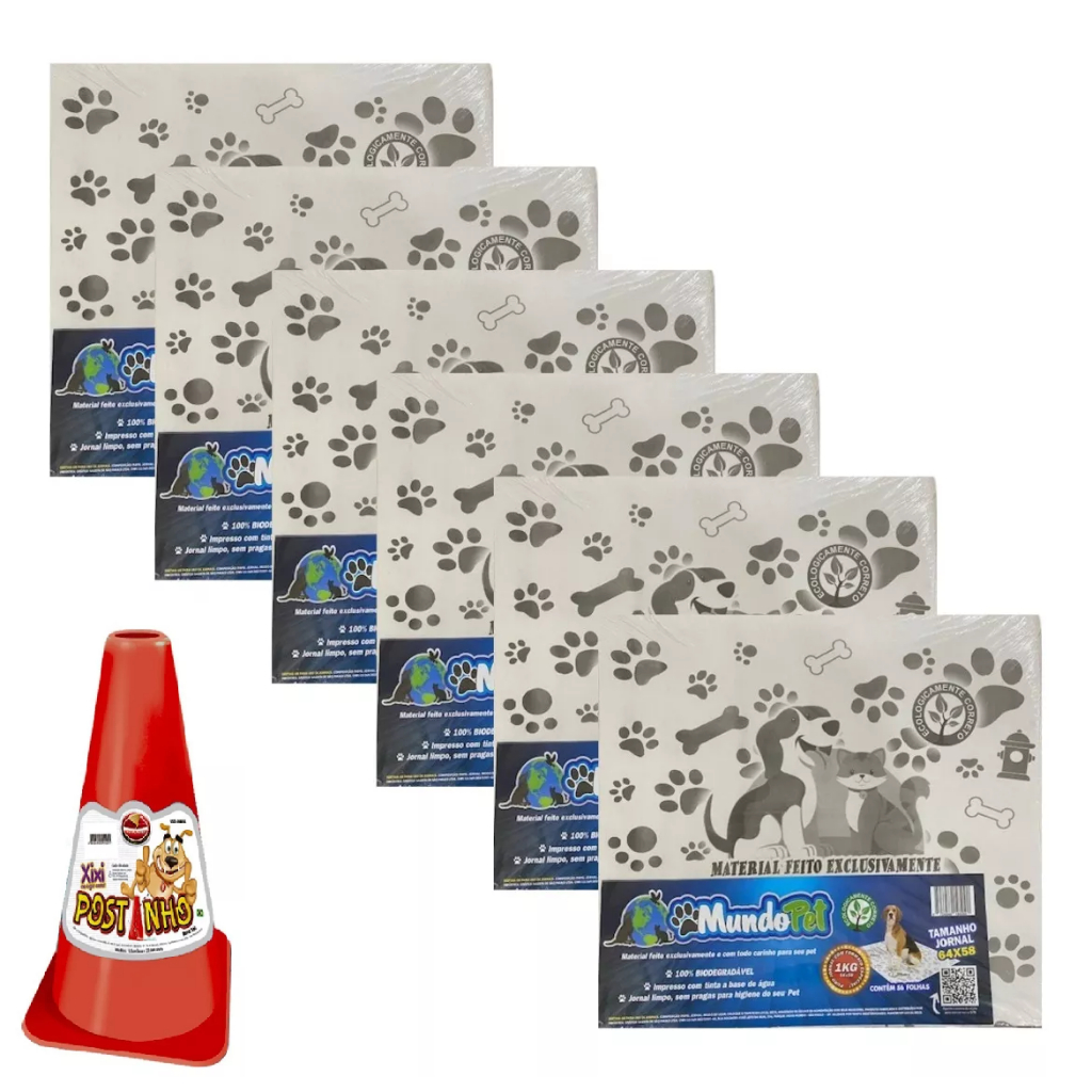 Kit Jornal Pet 100% Biodegradável (pct C/ 100 Unidades) + Postinho para ...