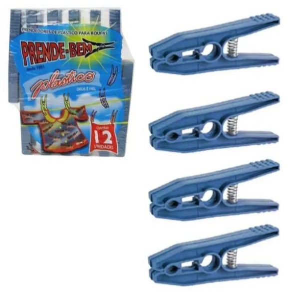 Prendedor De Roupa grande Plastico Com 24 Pecas 12Cm reforçado varal ...