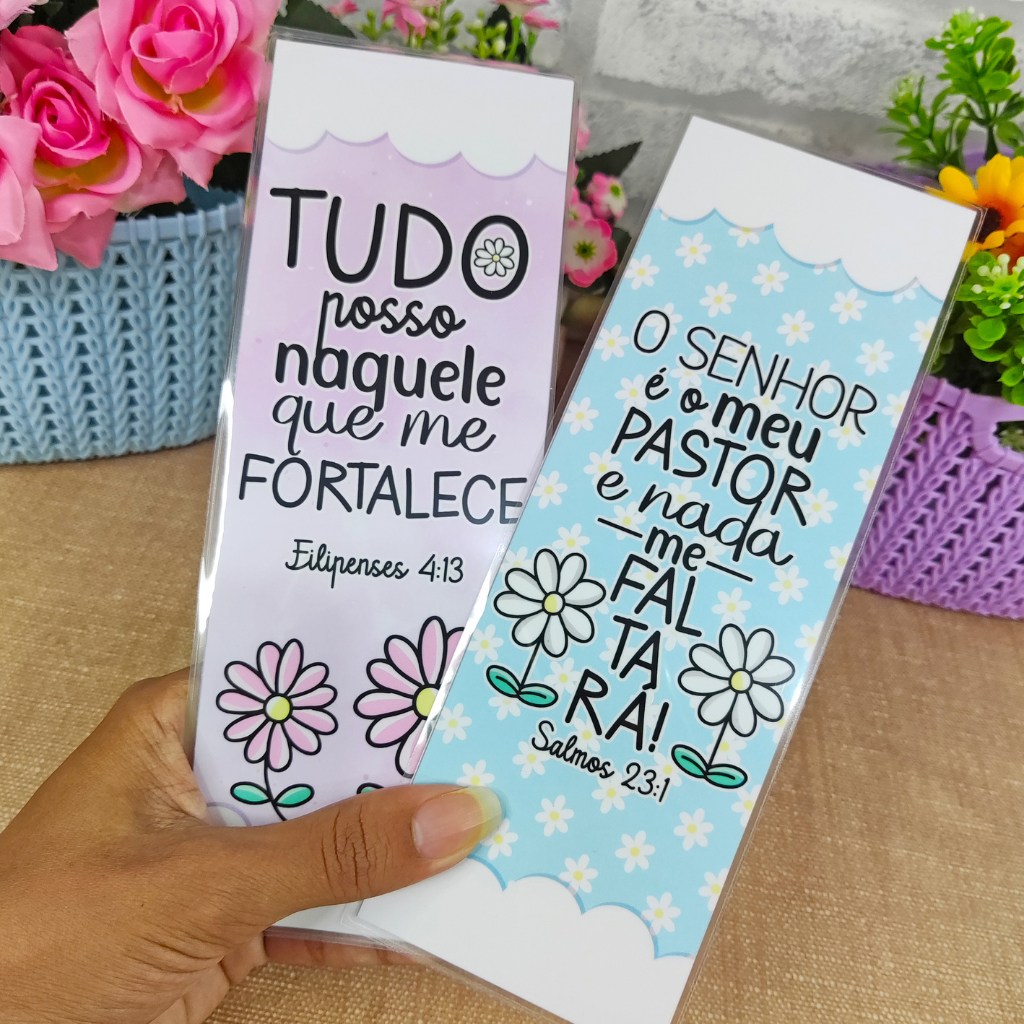 5 Marcadores de Página Plastificado com Versículos Bíblicos | Shopee Brasil