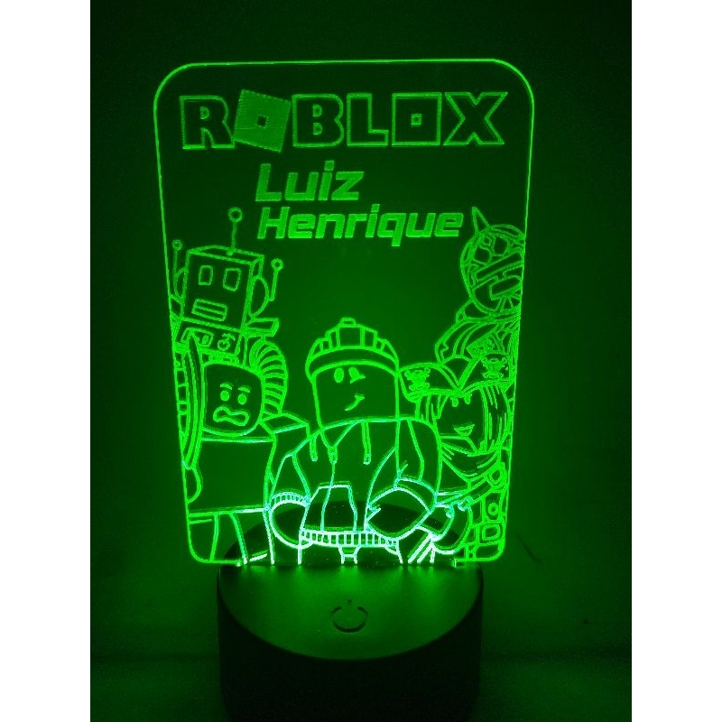 Luminária Led Roblox RGB USB 16 Cores com controle remoto | Shopee Brasil