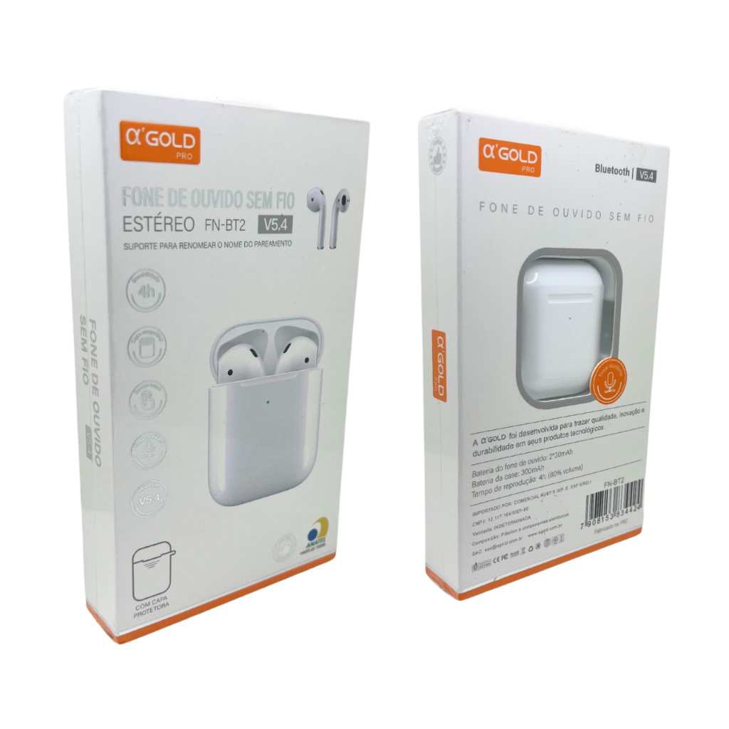 Fone De Ouvido Sem Fio A Gold Pro Bluetooth V5.4 | Shopee Brasil