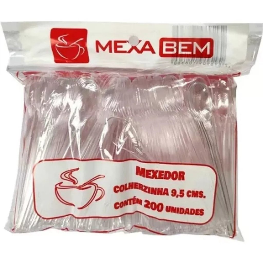 Mexedor de Café Chá Colher Plástica Descartável Para Mexer Bebida ...