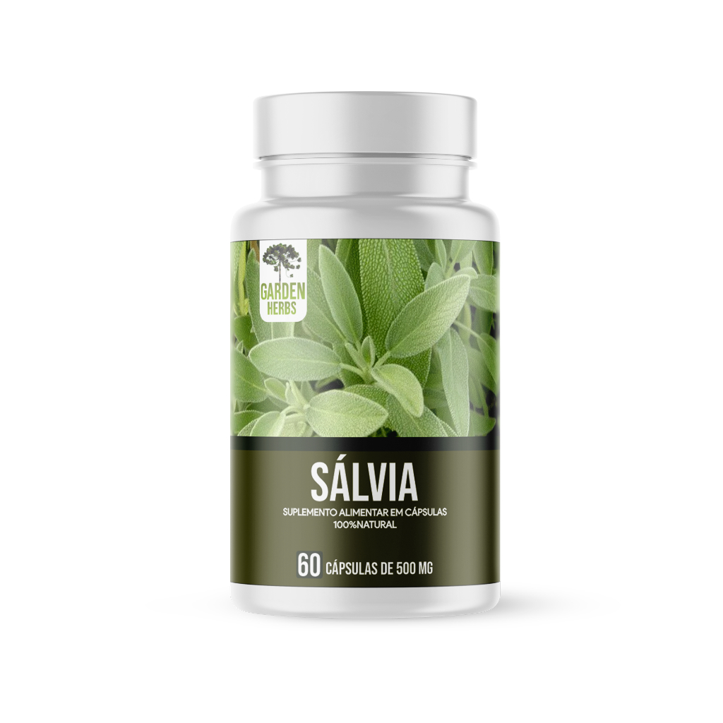 Sálvia - ( Extrato Salvia officinalis ) 500 Mg - 60 Cápsulas | Shopee ...