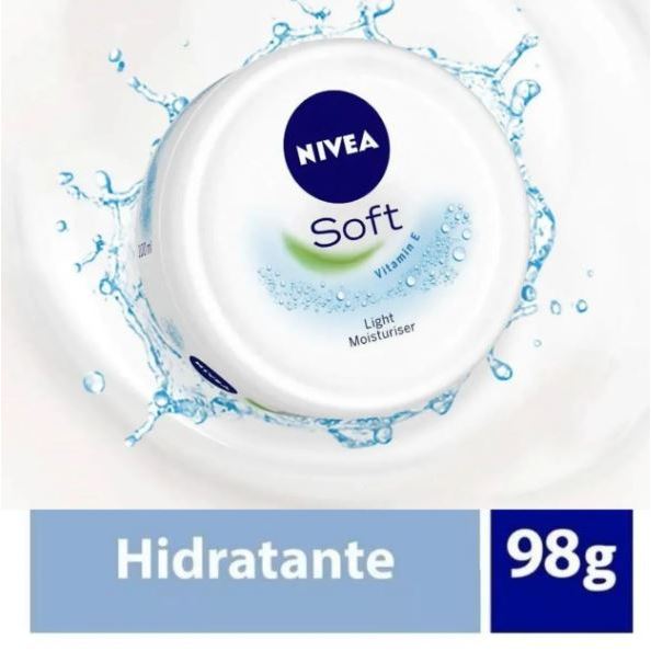 Nivea Soft Creme Hidratante Rosto Corpo e Mão Refrescante Suave 98g ...