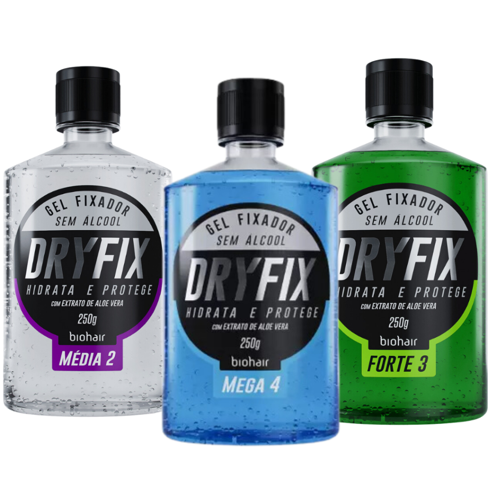 Gel de Cabelo Fixador Dryfix 250g Fixação Mega, Hidratação e Estilo ...
