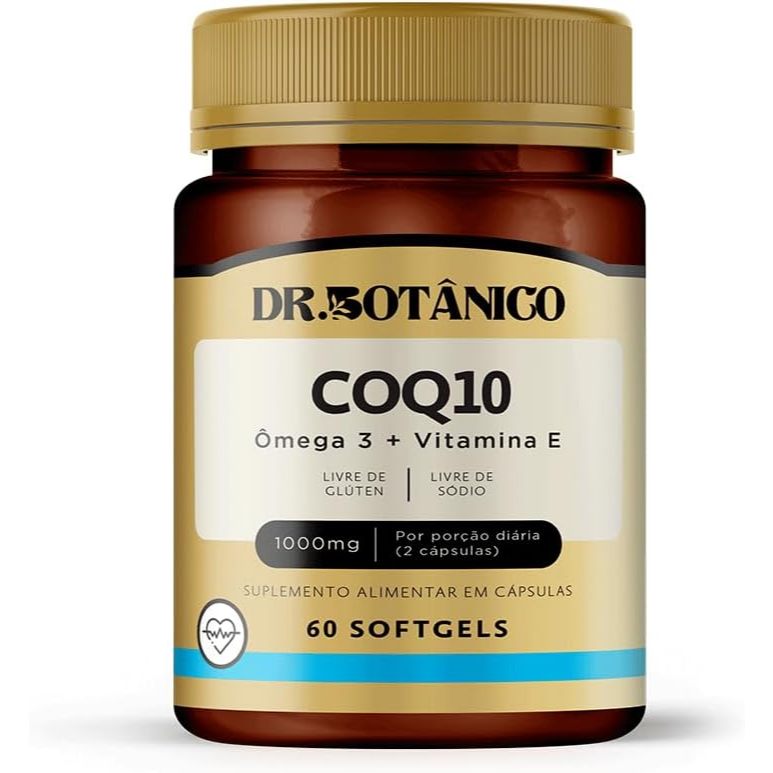 COQ 10 + ÔMEGA 3 + VIT E 1000 MG 60 SOFTGELS DR BOTANICO | Shopee Brasil