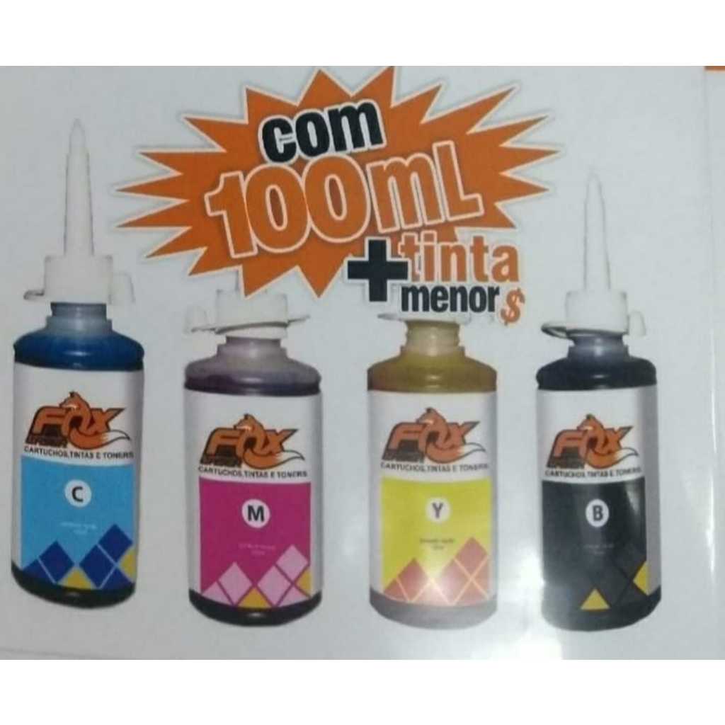 REFIL TINTA FOX COMPATIVEL (100 ML CADA COR) | Shopee Brasil
