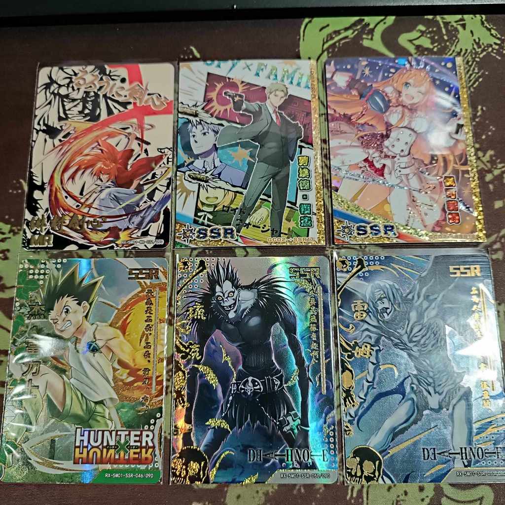 Cartas Raras Animes diversos, Bleach, Death Note, One punch man, Etc ...