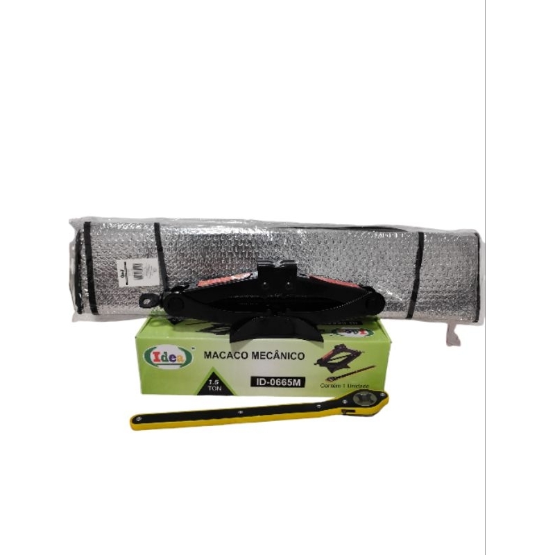 Macaco Sanfona 1,5 ton Catraca + Brinde protetor Solar para Brisa ...