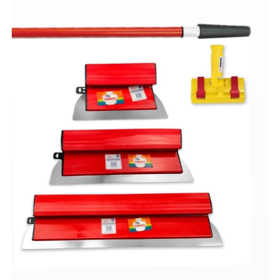 Kit 3 Desempenadeiras Berox Lamina Flexivel Aço Inox 25cm/40cm/60cm ...