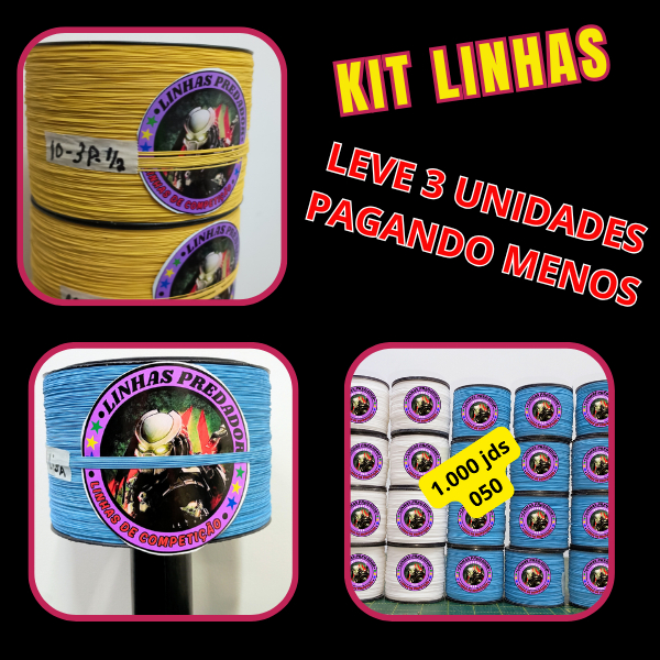 Kit linhas para pipa 01. | Shopee Brasil