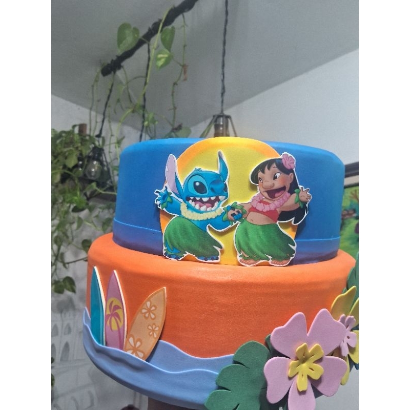 Bolo fake lilo e stitch praia | Shopee Brasil