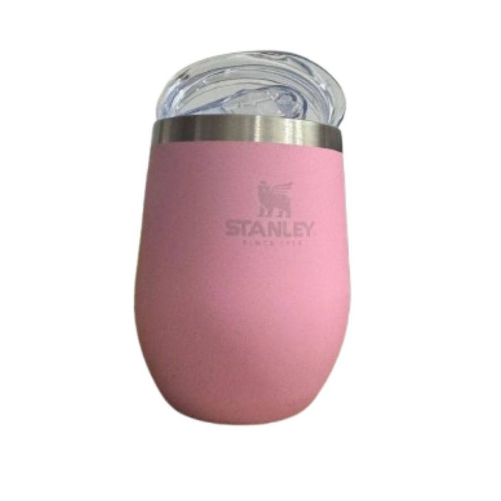 Copo Cuia Stanley Rosa 350 ml com tampa Cerveja Gin Vinho Com vedação ...