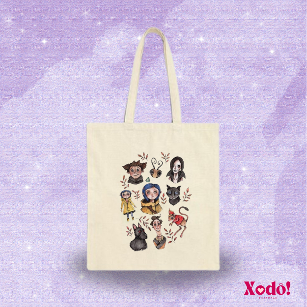 Ecobag Estampada Personalizada Coraline e o Mundo Secreto | Shopee Brasil