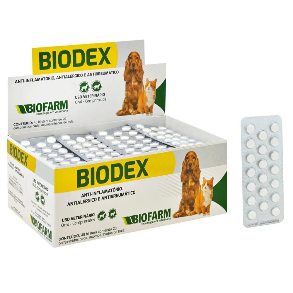 Biodex Comprimidos Kit 2 Cartelas Anti-Inflamatorio Anti Alergico para ...