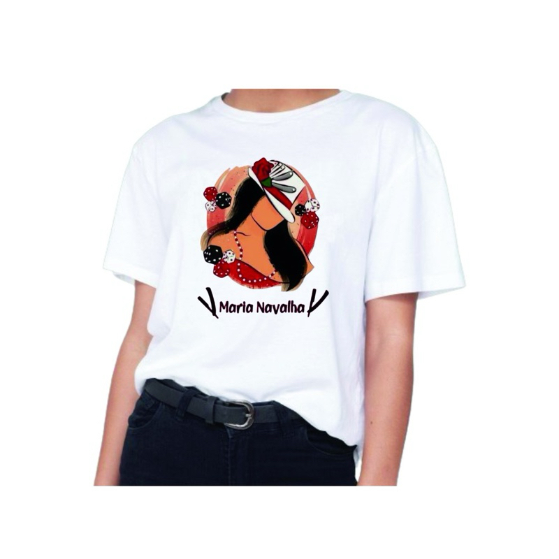 Camiseta camisa Malandra Maria Navalha umbanda malandragem sarava ...