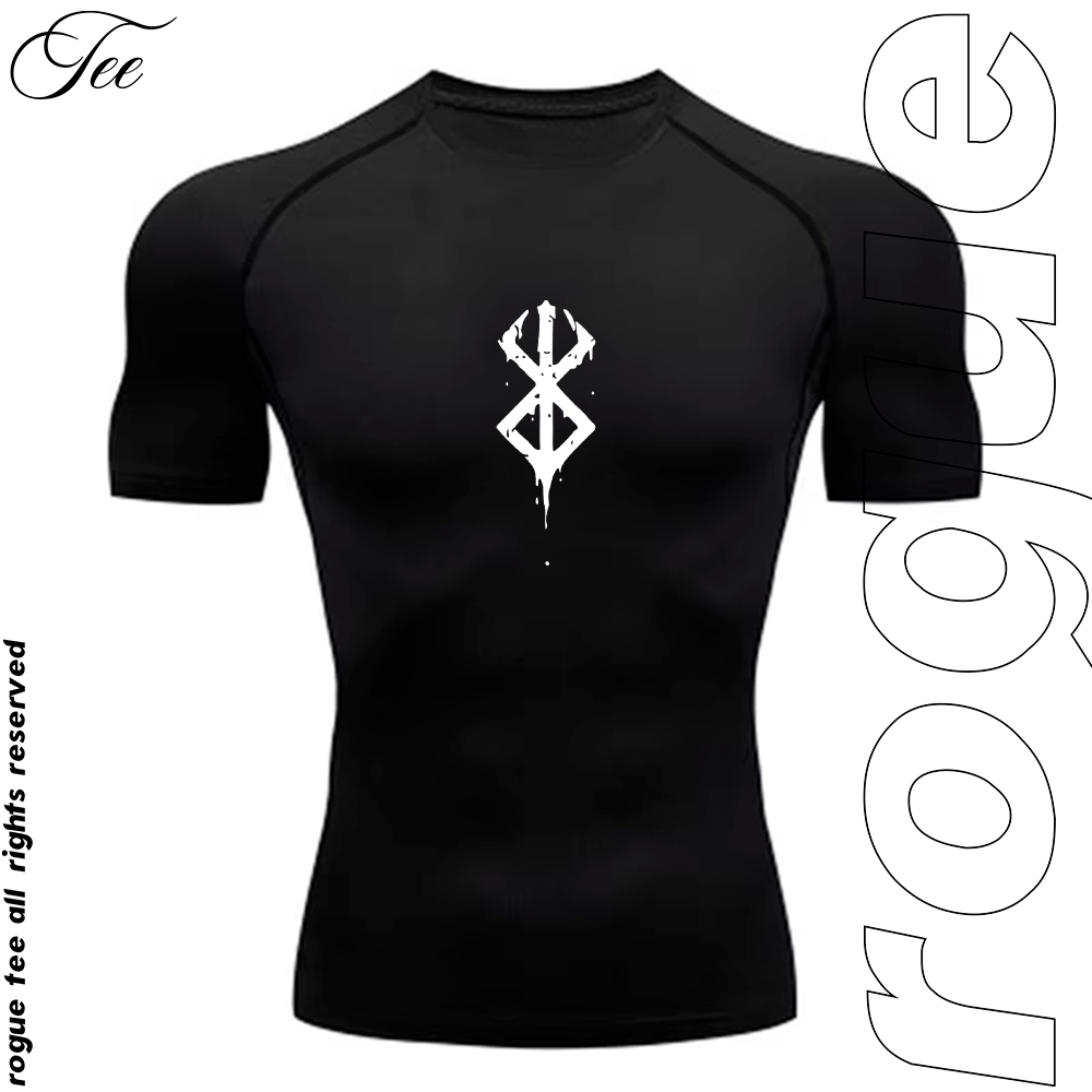 Camiseta De Compressão Dri-fit Berserk Guts Simbolo Sacrificio Anime ...