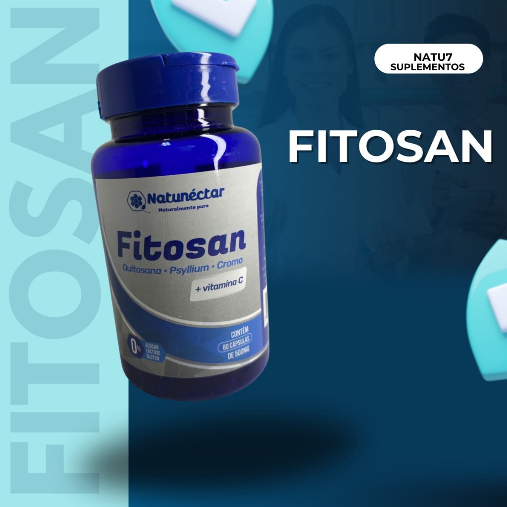 Fitosan Quitosana Psyllium Cromo Vitamina C Suplemento Natural ...