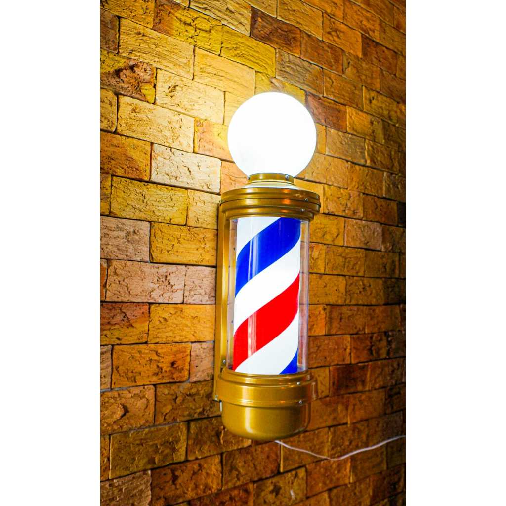 Barber Pole Big 76cm Dourado Bivolt A Prova D'água | Shopee Brasil