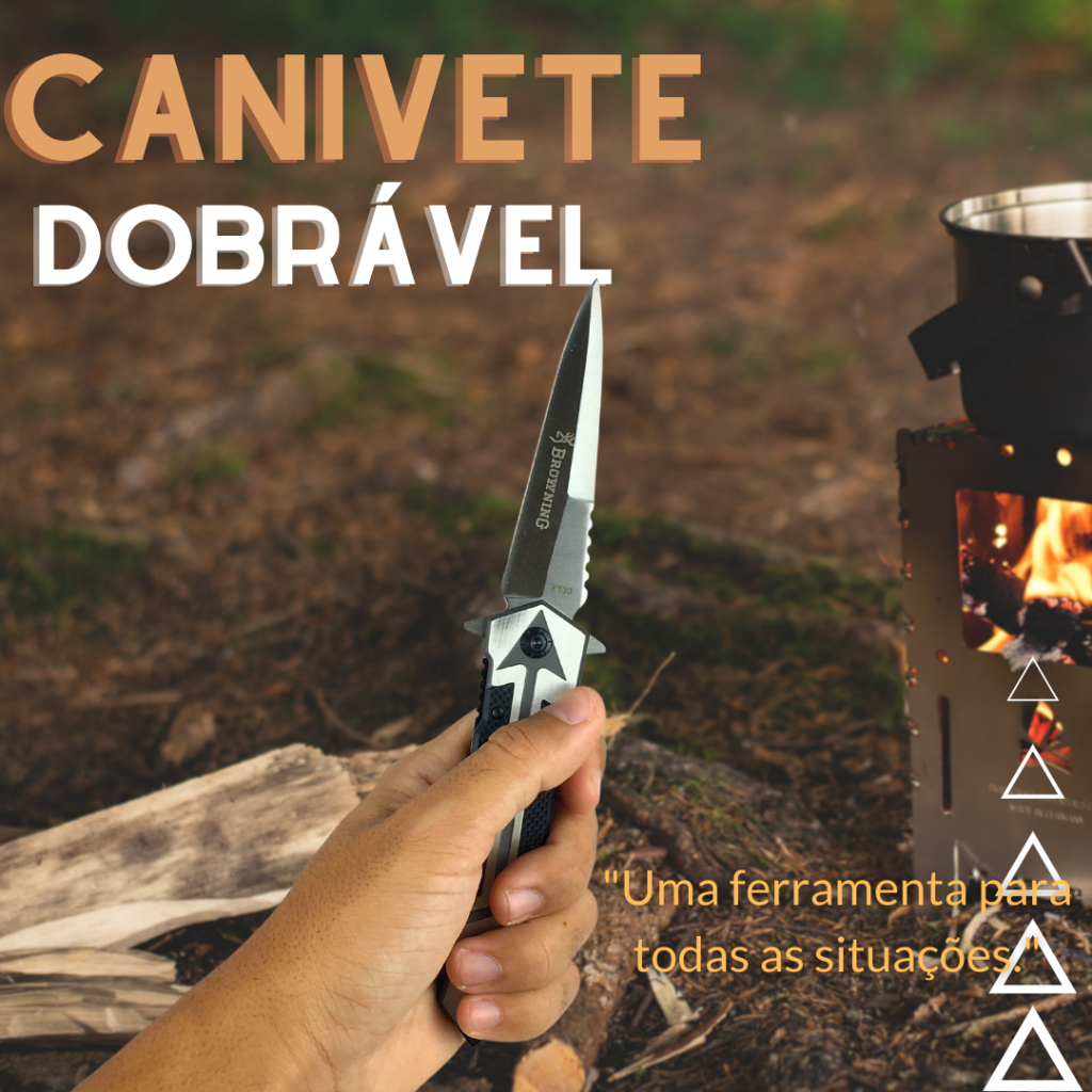 Canivete Faca Tático Dobrável C/Abertura Rápida Profissional | Shopee ...