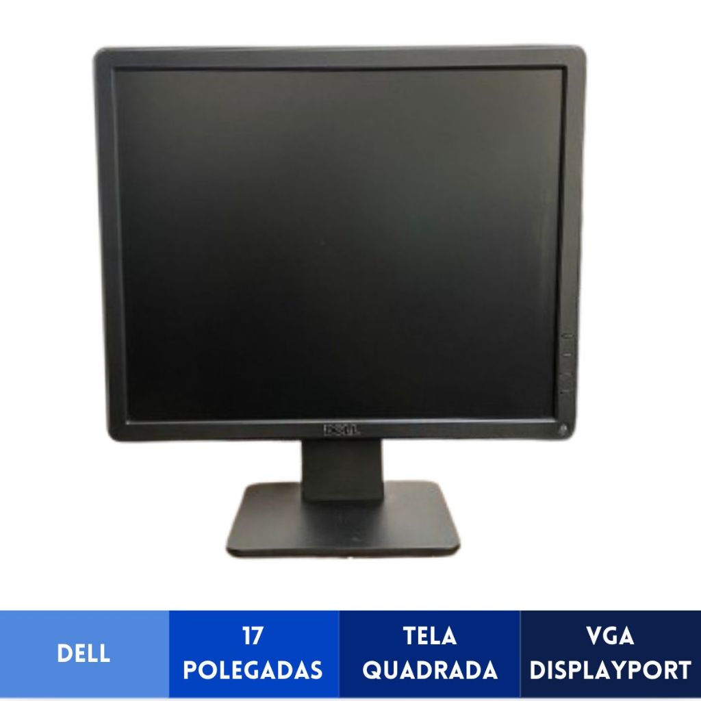 Monitor Dell 17 Polegadas Quadrado VGA DisplayPort | E1715SC | Shopee Brasil