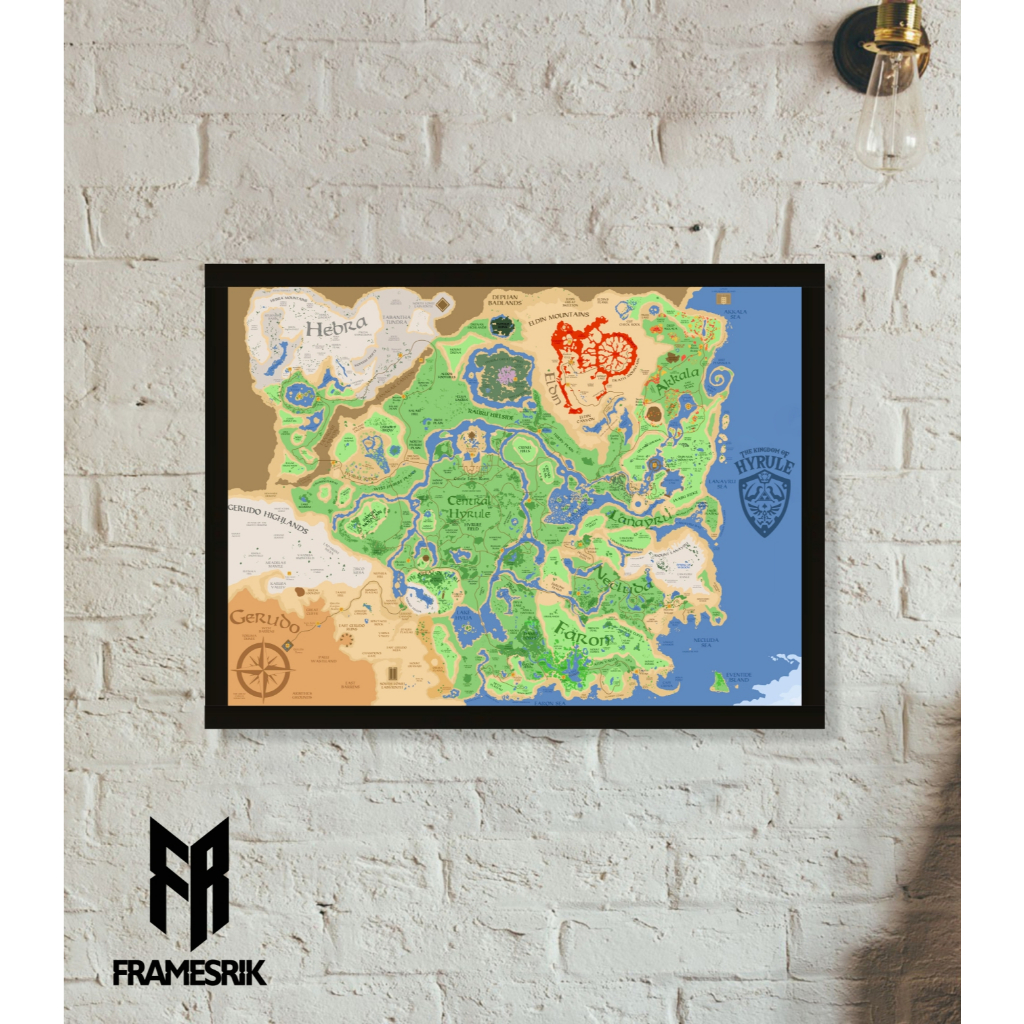 Quadro Mapa- Zelda Breath of the Wild | Shopee Brasil