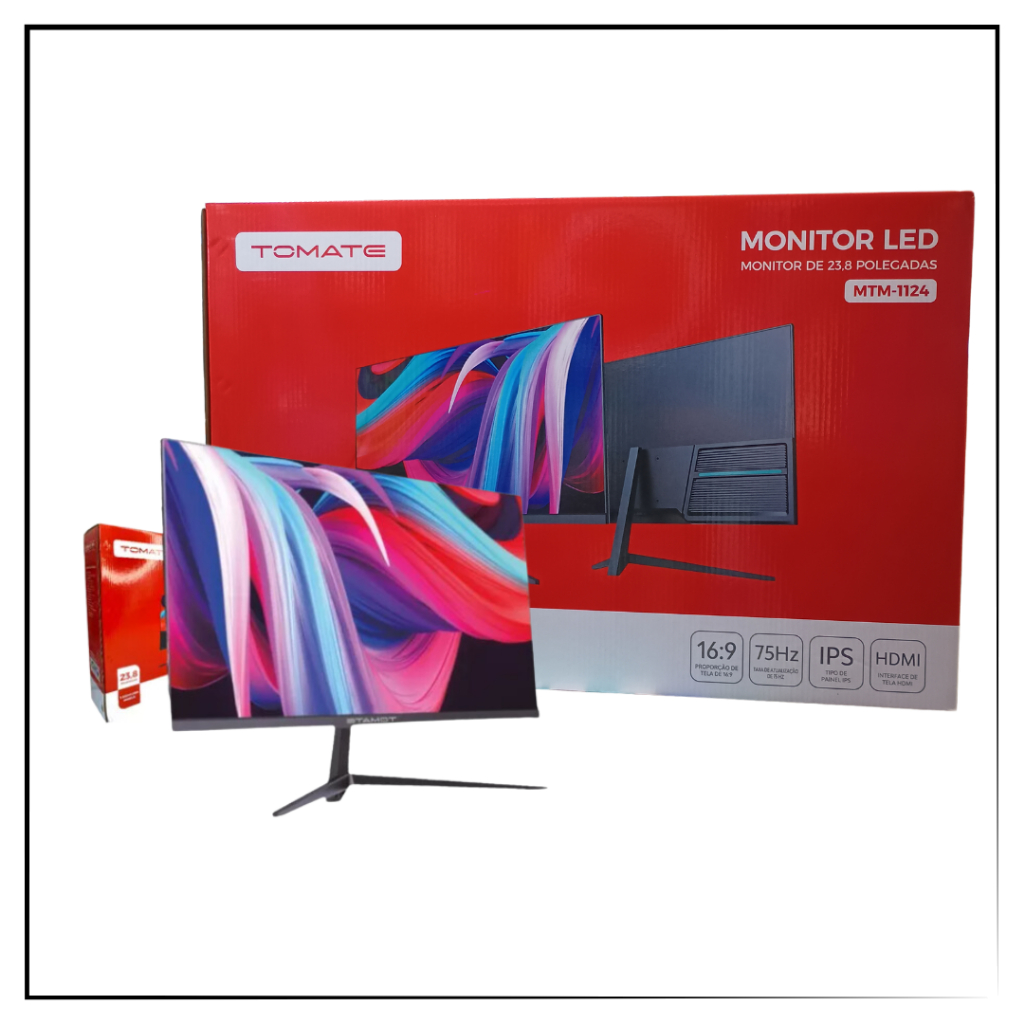 Monitor 23.8" Led Full HD 1080P 75Hz IPS 1ms Gamer Tomate MTM-1124 ...