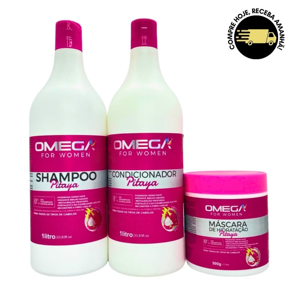 Kit Tratamento Regenerador Capilar PITAYA Shampoo Condicionador 1L e ...