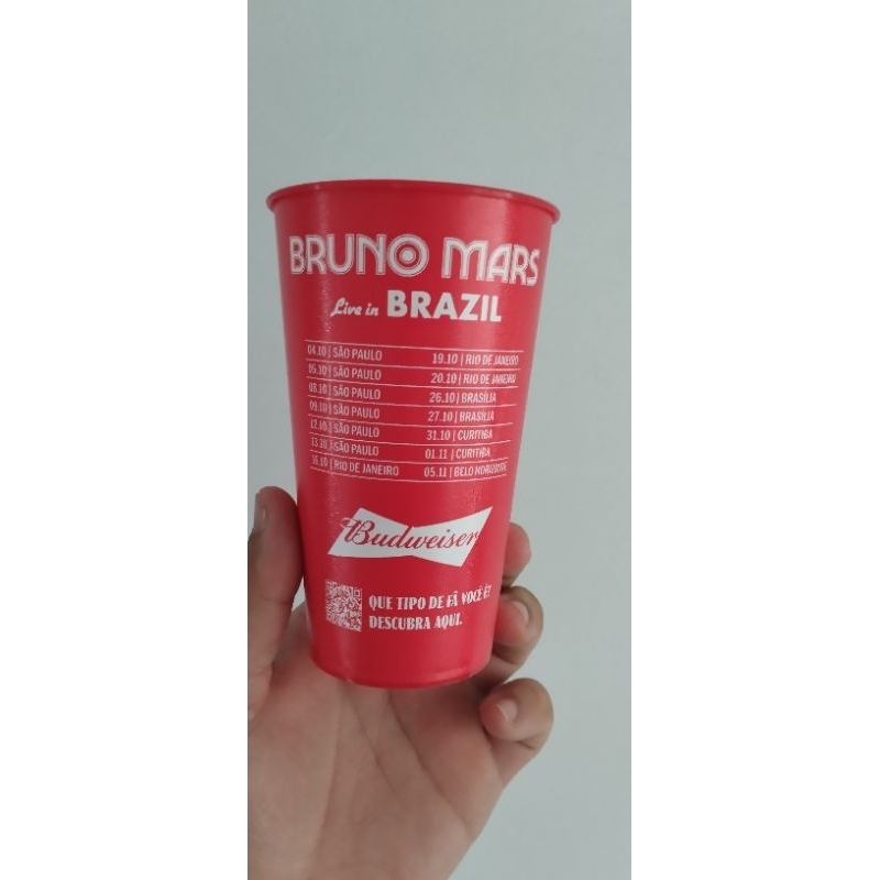 Bruno Mars copo Bud oficial do show | Shopee Brasil
