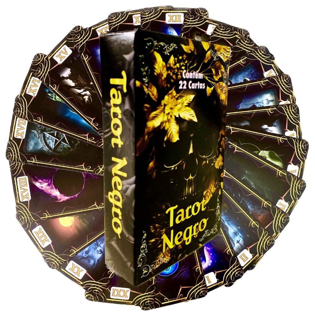 Baralho O Tarot Negro Tarô 22 Cartas E Manual explicativo | Shopee Brasil