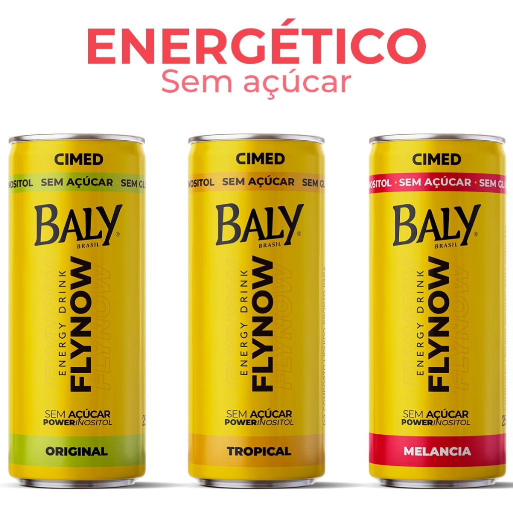 Energético Baly Sem Açúcar Bebida Energética Sabor Melancia 250ml ...