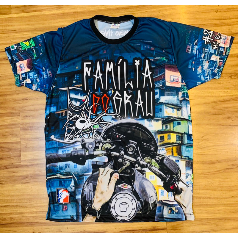 Camisa Família do Grau de Rua 244 Favela Azul Motocando | Shopee Brasil
