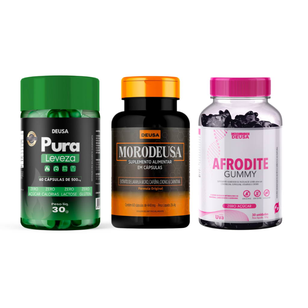 Kit 3x1 Completo Laranja Moro Original + Cromo + Cafeína + Spirulina + Café Verde + Gengibre ...