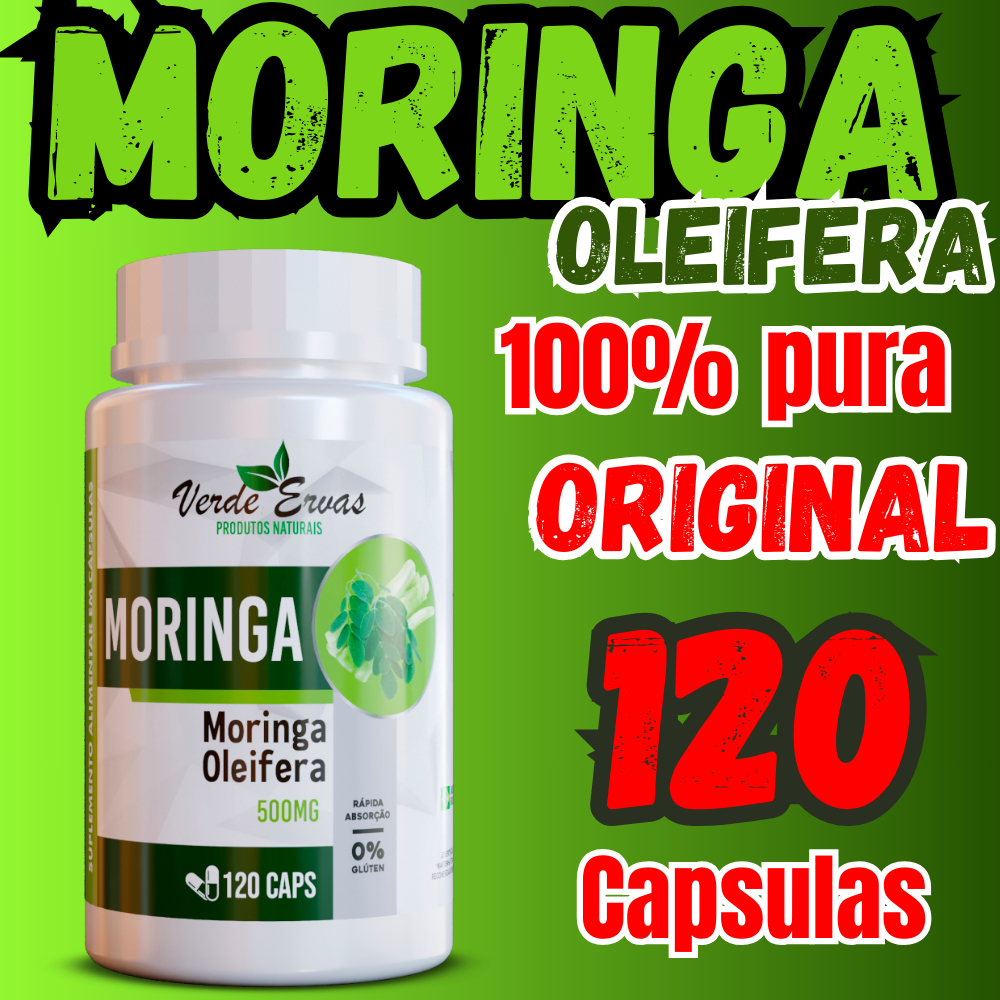 Moringa oleifera 100% Pura Original 120 Cápsulas | Shopee Brasil