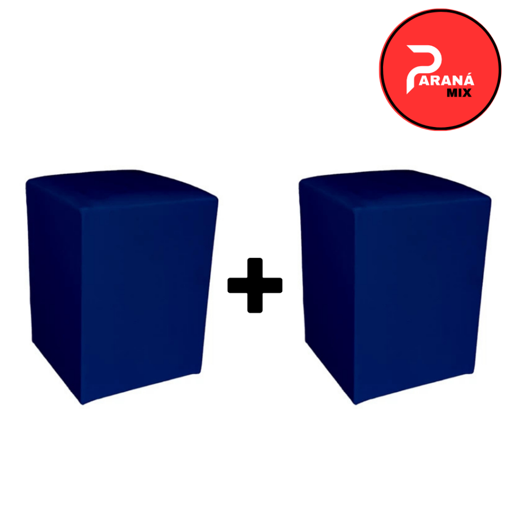 kit 2 puff banqueta quadrado macio decorativo fofo | Shopee Brasil