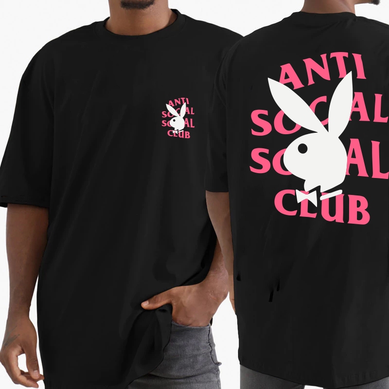 Camiseta Anti Social Club Colab Playboy Teen Edição Limitada Lançamento ...