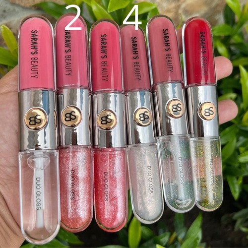 Duo Gloss Sarah's Beauty Brilho Labial Prático Moda Cor 2 e 4 Boca ...