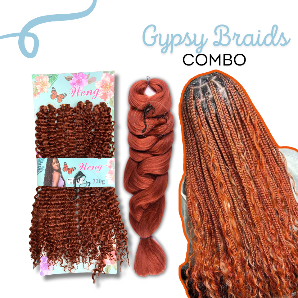 Kit Gypsy Jumbo + Cacho Orgânico F-3815 Cabelo Organico p/ Trança ...