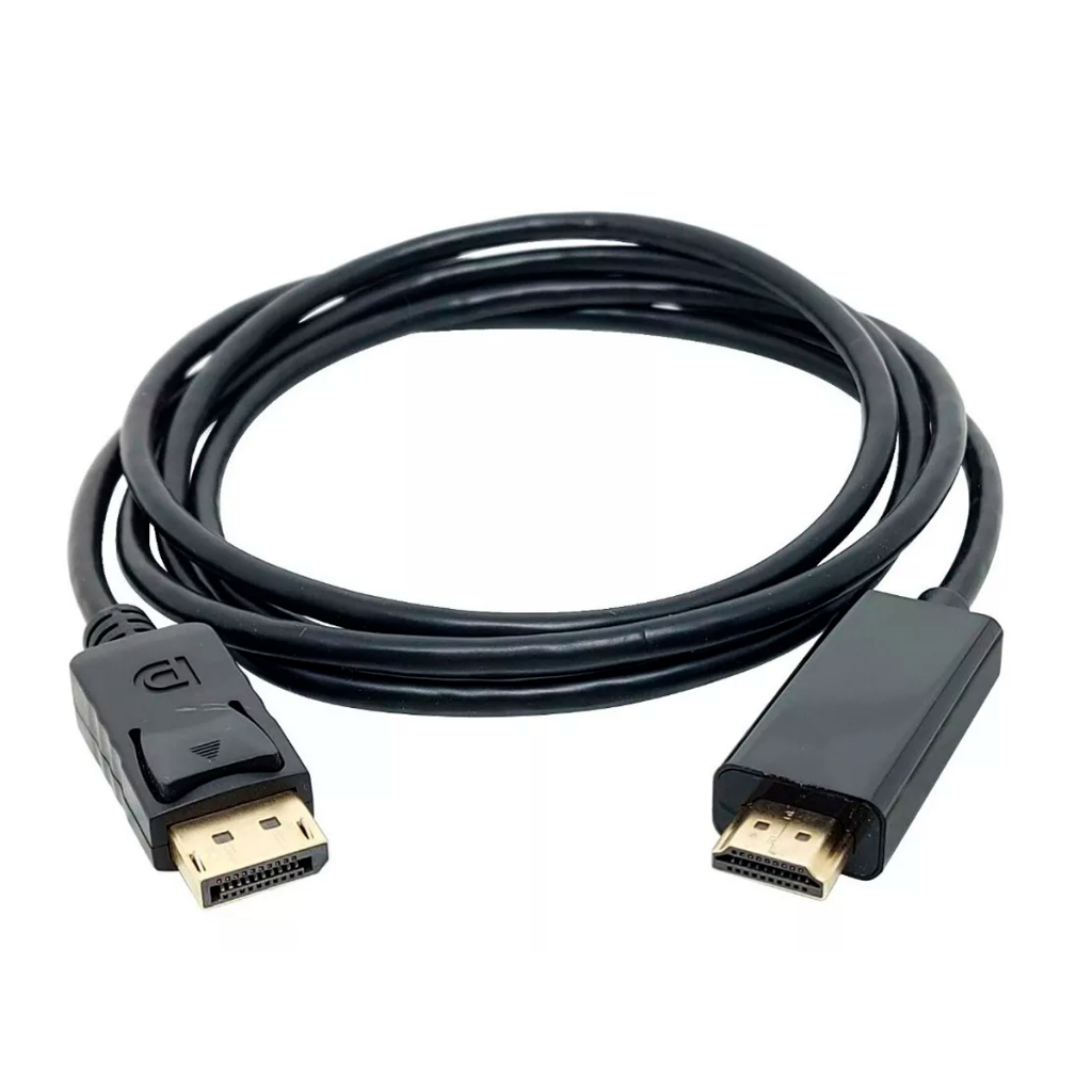 Cabo Displayport P/ Hdmi - 1.8m 4k Preto - Ref. Cd-b3 Fl0784 | Shopee Brasil