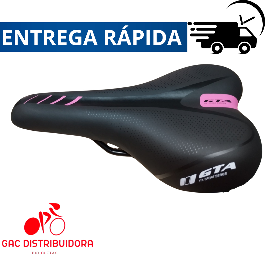 Banco Selim Gta Bike Profissional NX11 Mtb Anatômico Cores Cor Preto/rosa | Shopee Brasil