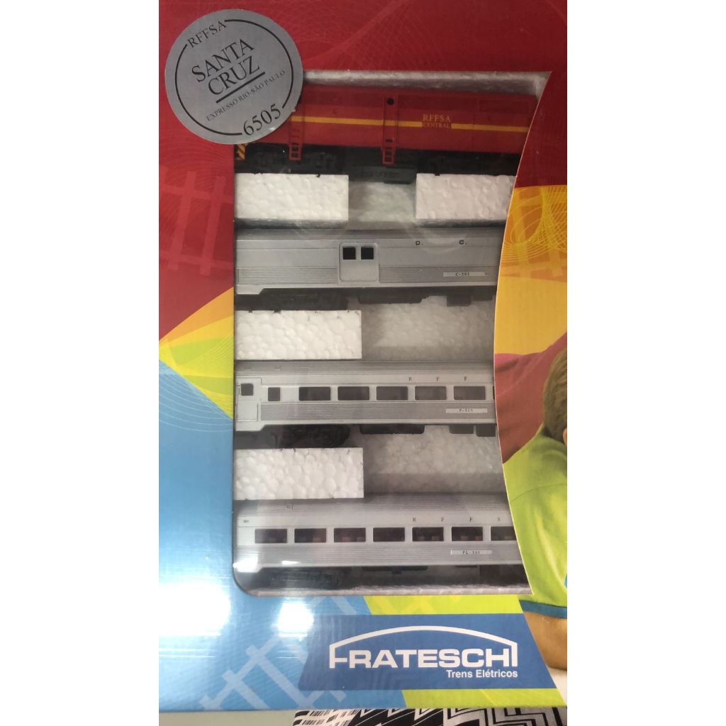 CAIXA BASICA TREM PASSAGEIRO RFFSA 6505 FRATESCHI TREM ELETRICO ...