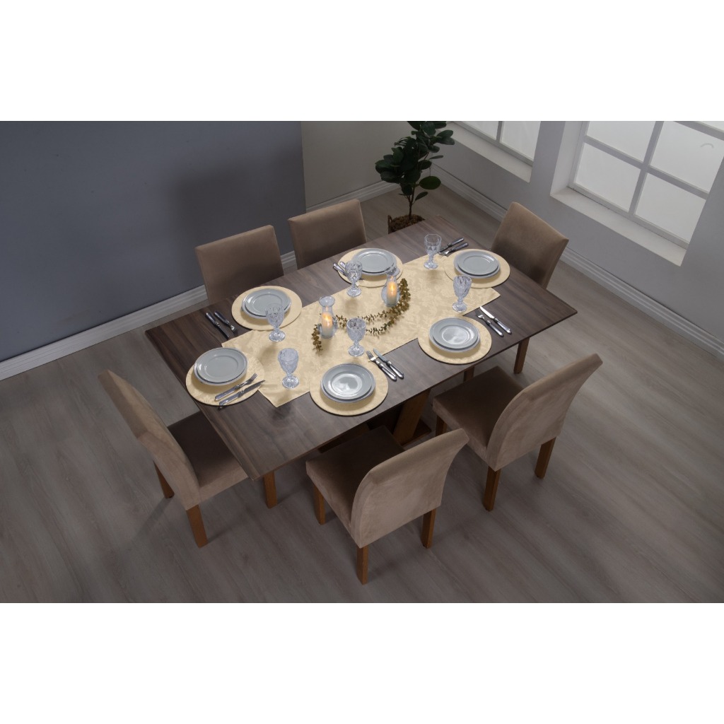 06 unidades DE capa de Soupla de Jacquard redondo 35 cm de diametro ...