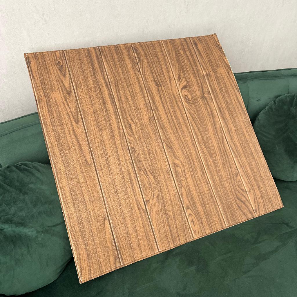 Kit Placas 70x70 cm Madeira Marrom Espessura 4mm Papel Parede Espuma ...