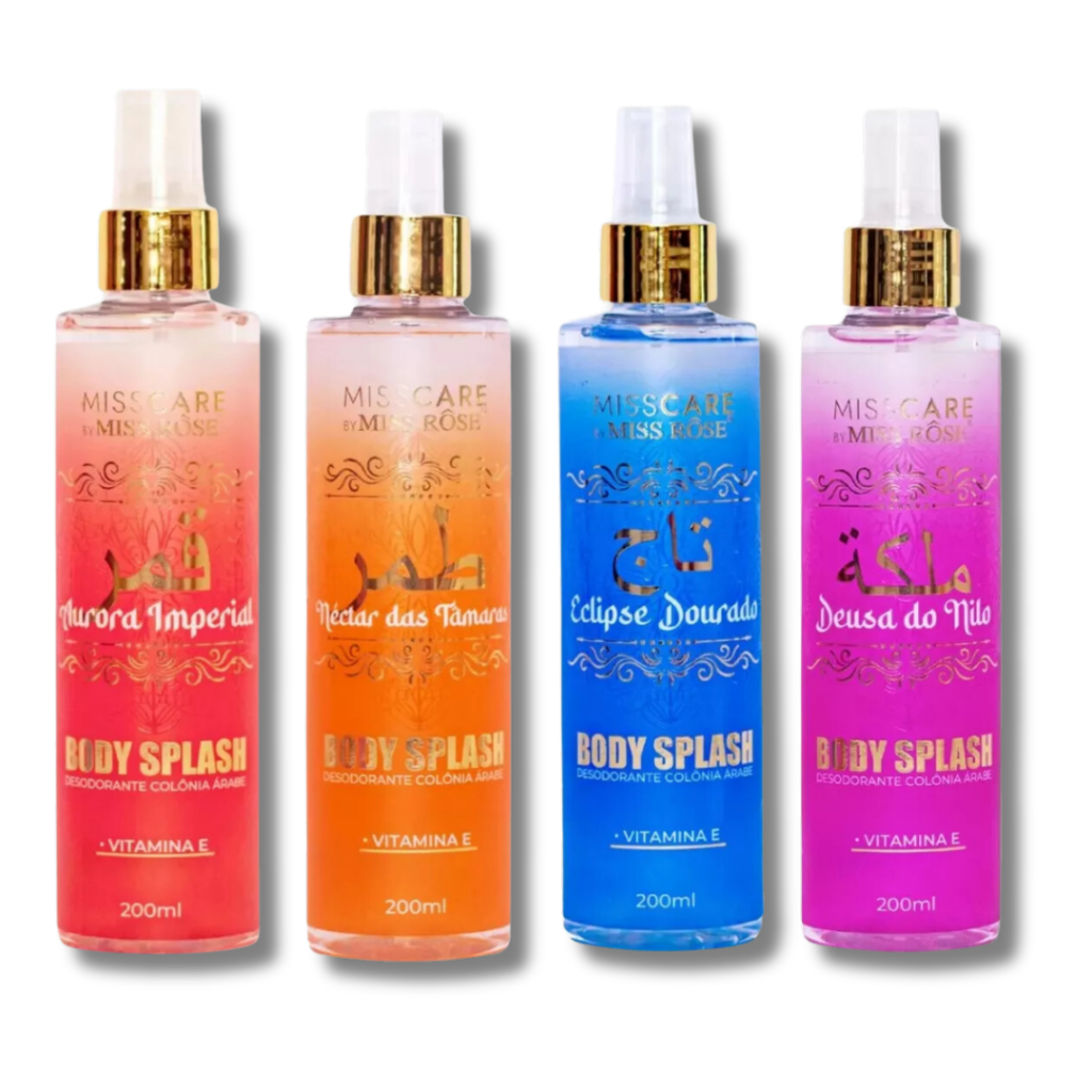 Kit com 4 Unidades Body Splash Fragrância Arábica - Miss Rose | Shopee ...