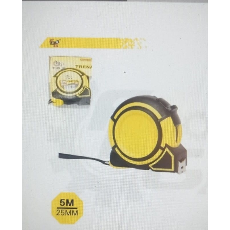 Trena De Aço 5 Metros x 25 MM Com Trava 3197 | Shopee Brasil